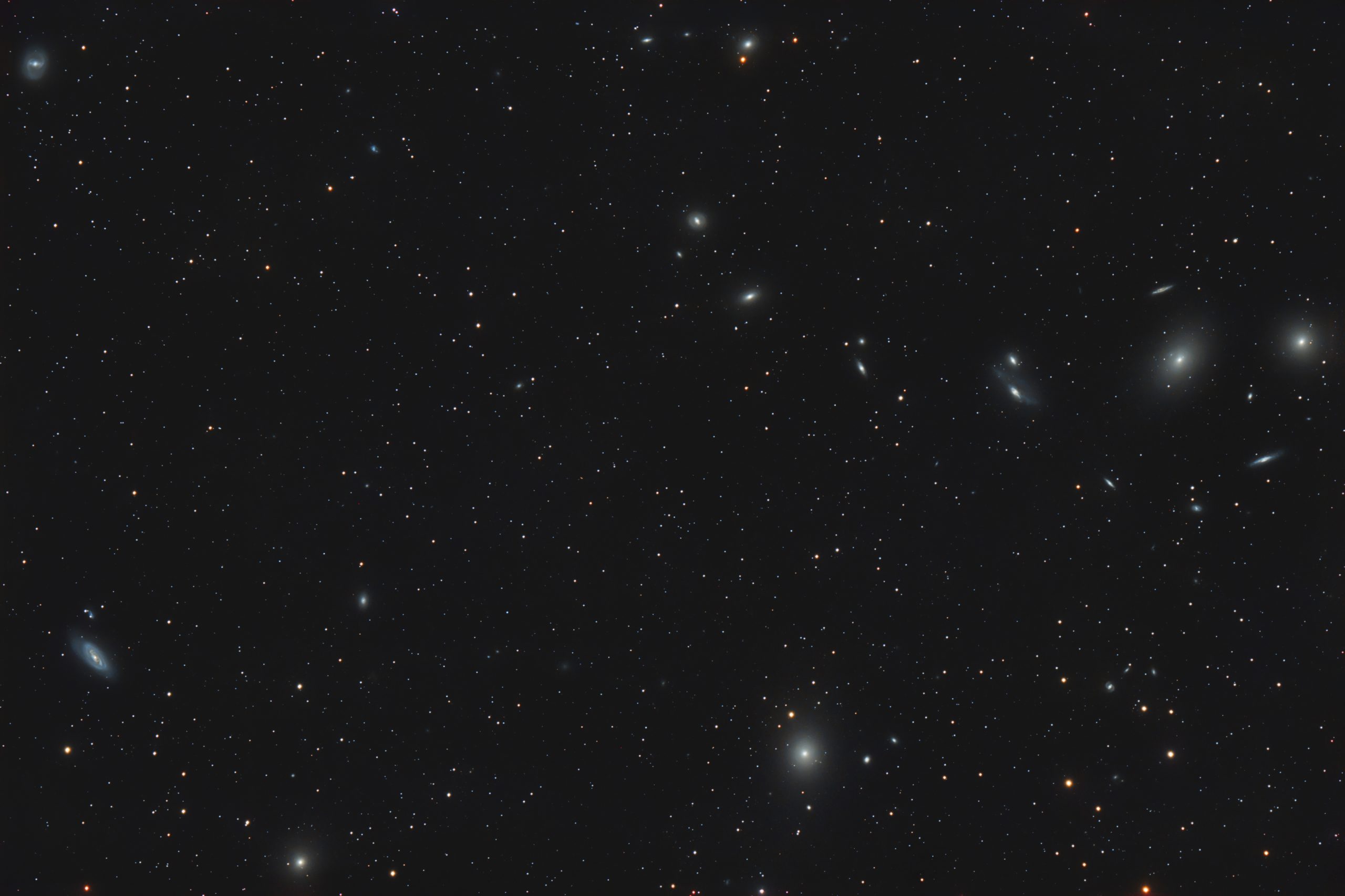 M84, M86, M87, M89, M90, M91, Markarian's Chain - astrophotos.se